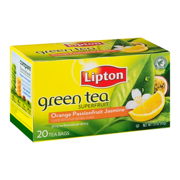 Lipton Green Tea Superfruit Tea Bags Orange Passionfruit 45g, 20ct ...