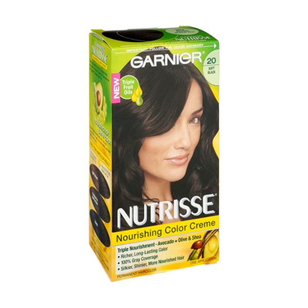Garnier Nutrisse 20 Soft Black Nourishing Color Creme | Convenient ...