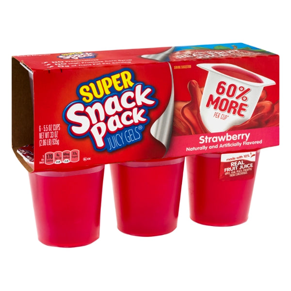 Super Snack Pack Juicy Gels Strawberry - 6ct | Convenient Online ...