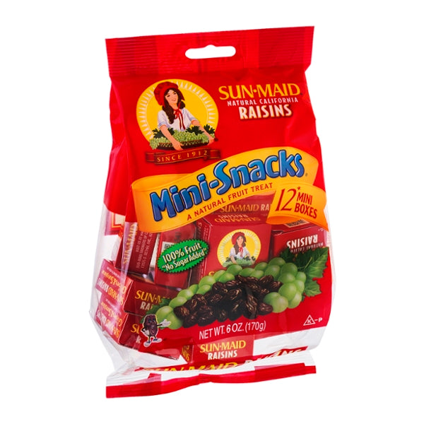 Sun-Maid Natural California Raisins Mini-Snacks | Convenient Online ...
