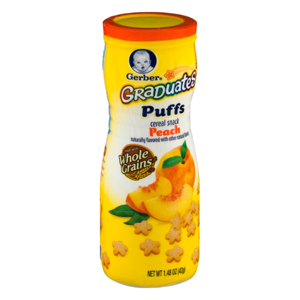 Gerber Graduates Puffs Cereal Snack Peach | Convenient Online Grocery ...