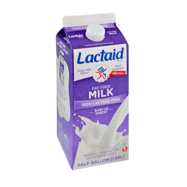 Lactaid 100% Lactose Free Fat Free Milk .5 Gallon | Convenient Online ...