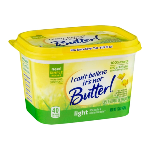 I Can't Believe It's Not Butter! Light Spread 15oz – GroceriesToGo Aruba