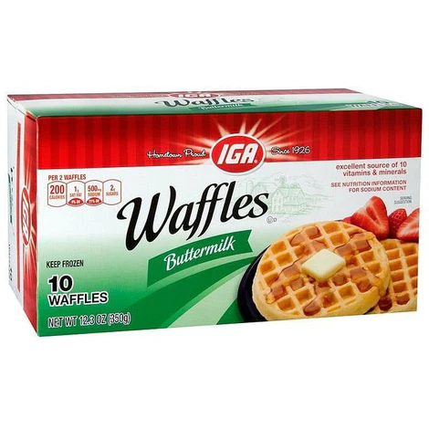 IGA Waffles Buttermilk 12.3oz – GroceriesToGo Aruba